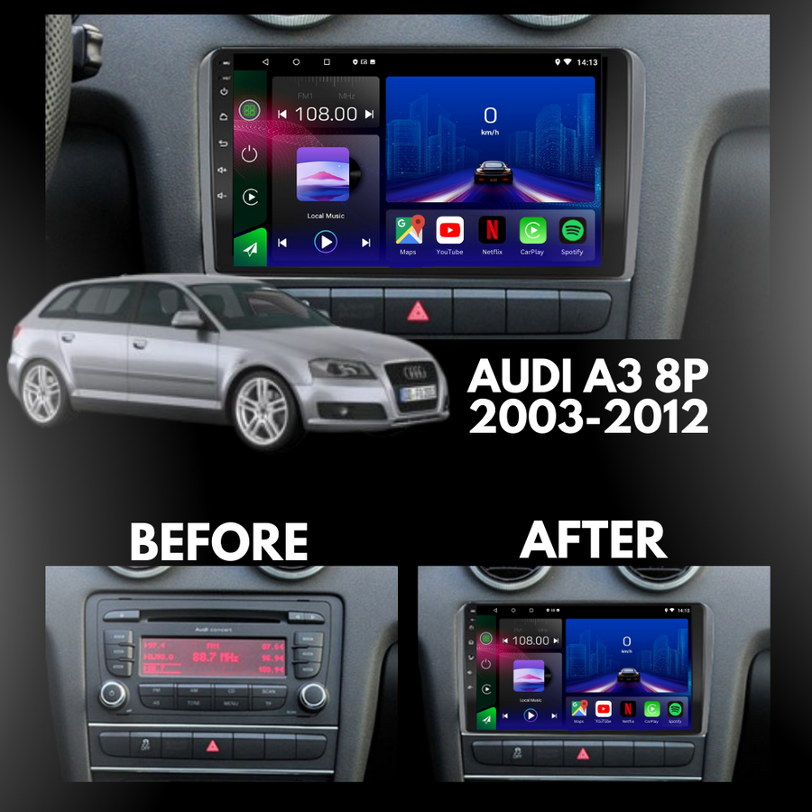 Audi A3 S3 RS3 | 8P 2003-2012 | Android 13 | Car Stereo | Head Unit ...